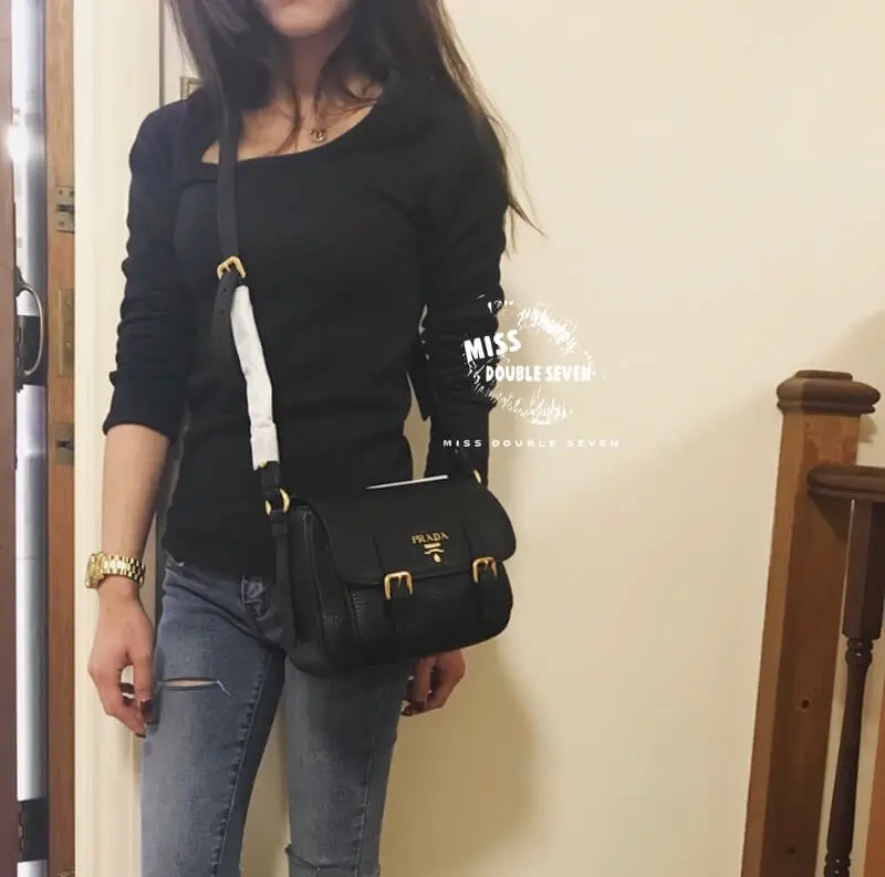 PRADA 斜背包超美新品 真皮側背包 | MISSDOUBLESEVEN