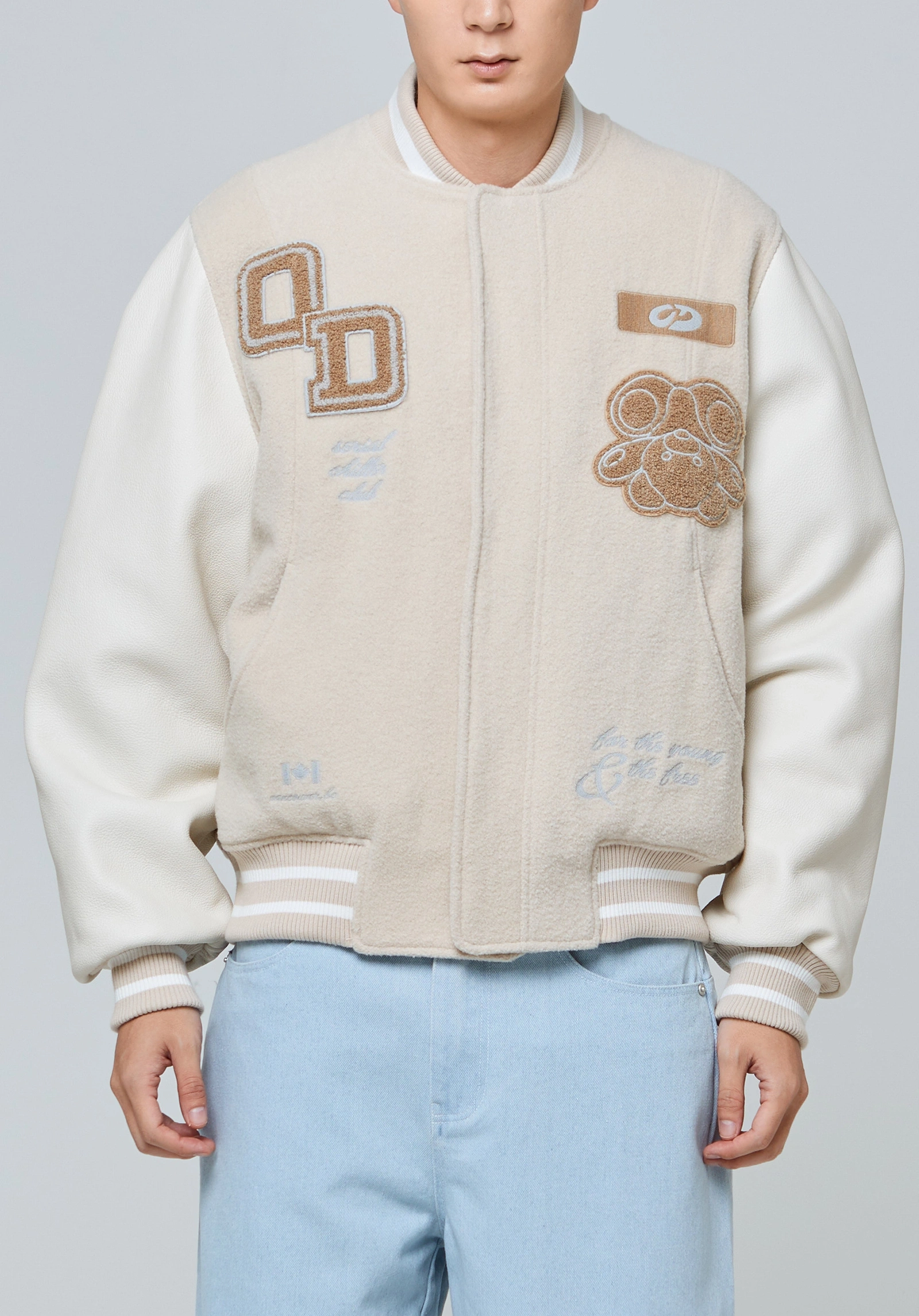OD VARSITY JACKET CREAM