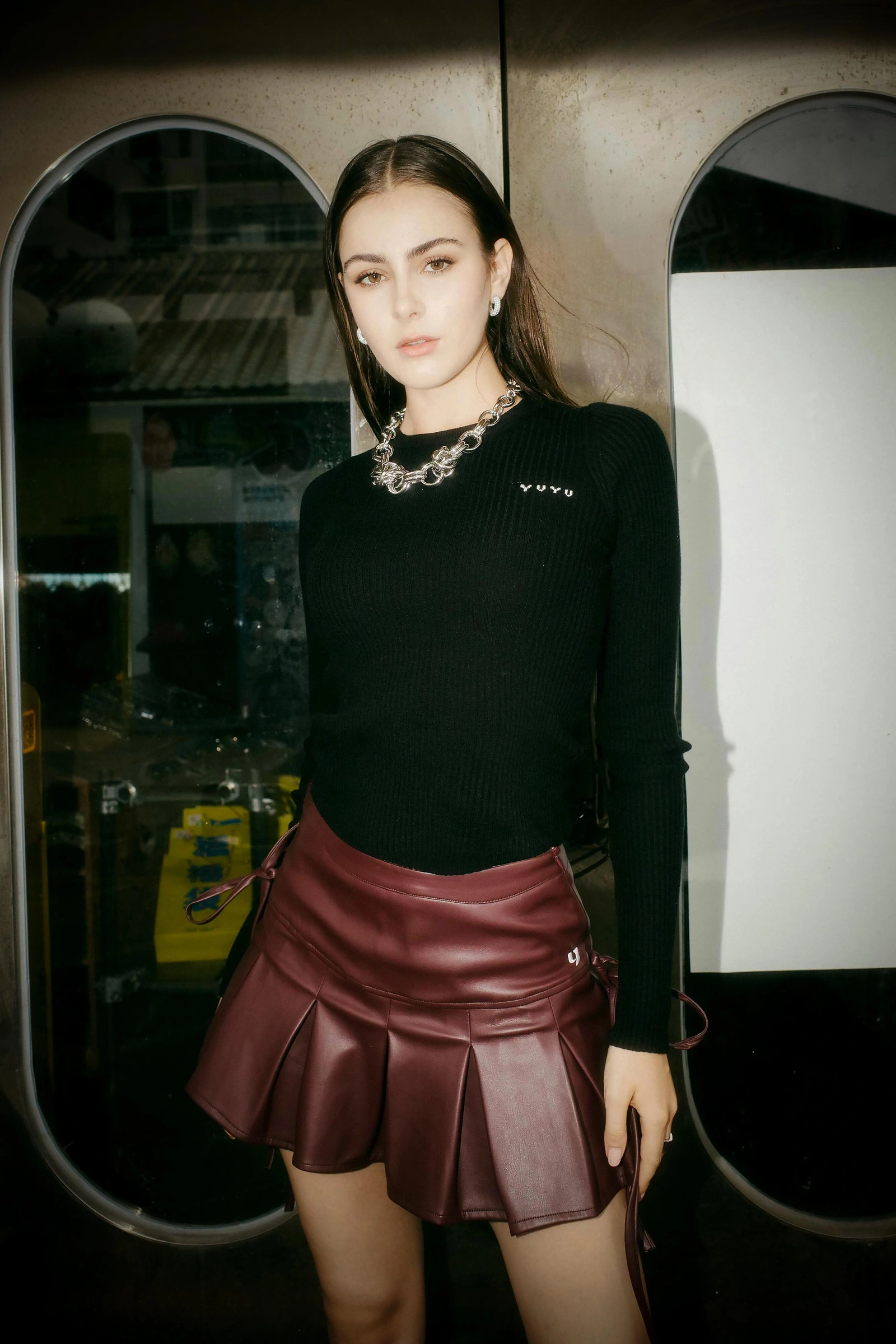 YUYU Crew Neck Knit Top | YUYU ACTIVE